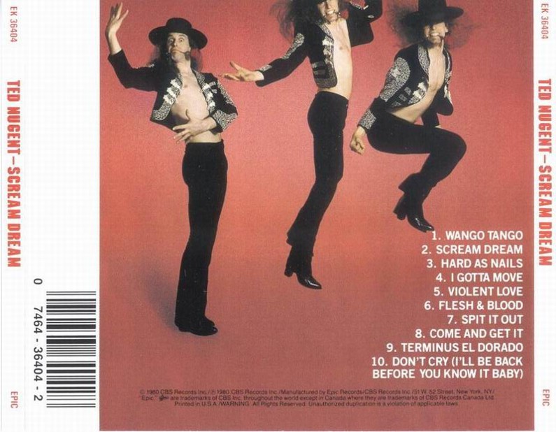 Classic Rock Covers Database: Ted Nugent - Scream Dream (1980)