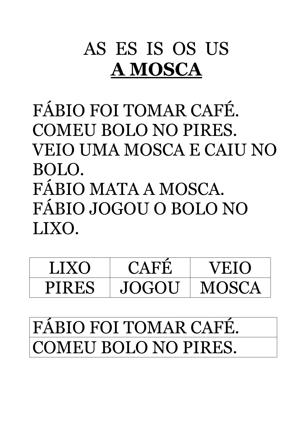 👍Apostila de leitura: textos, frases e palavras Apostila contendo uma ...