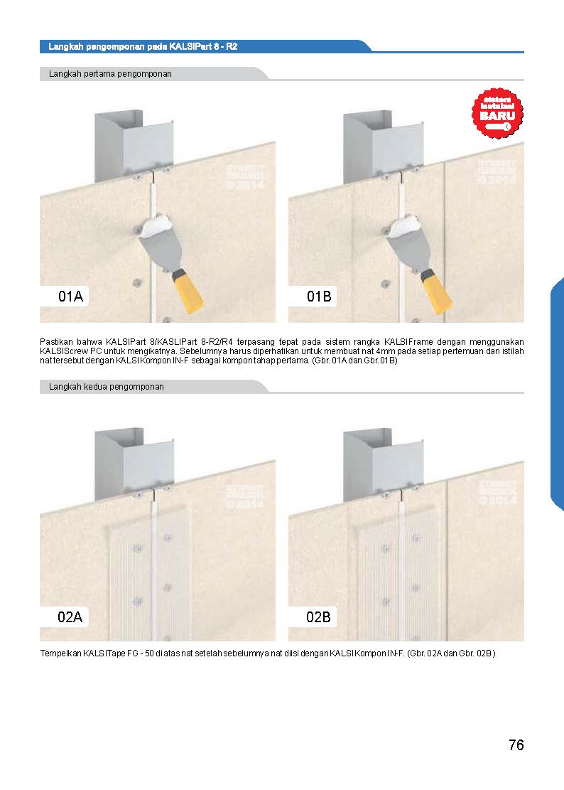 Cara dan aturan pemasangan kalsiboard, kalsifloor, kalsiclad, Kalsiplank