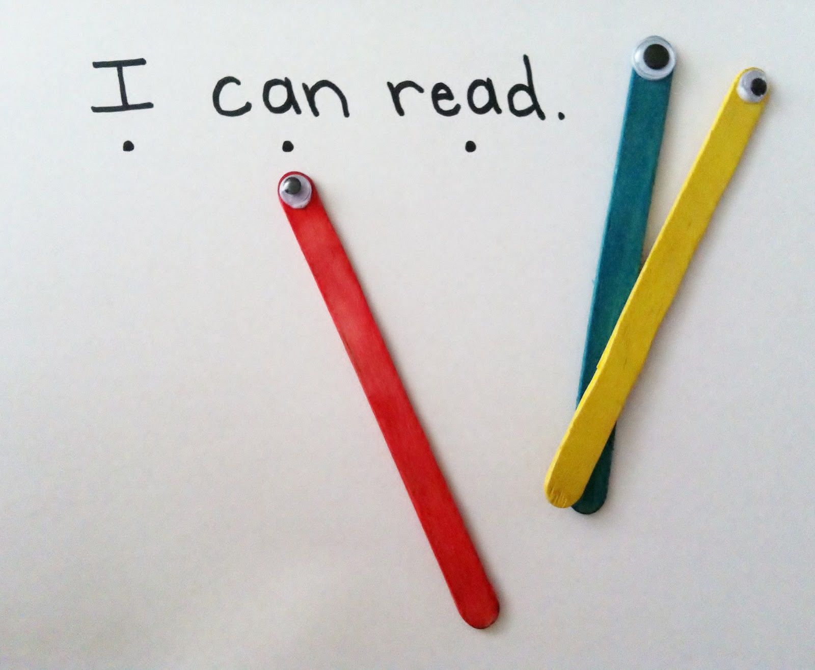 Handmade by CJ: Reading Sticks Make Reading More Fun!