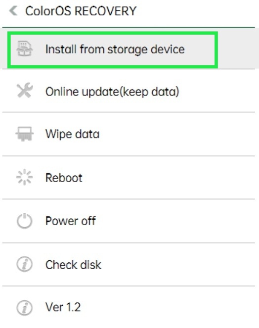 Flash Oppo Via Recovery Mode