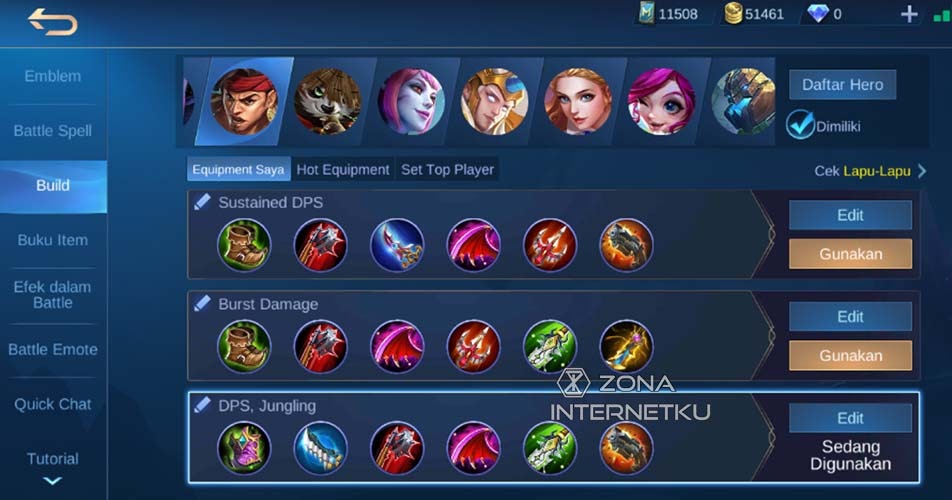 Build & Emblem Lapu-Lapu Tersakit Dan Terkuat (ML) - Zona Internetku