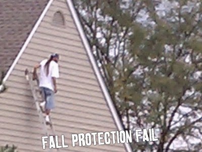 Cleaned by Pete: what a power washer does: Ladder fail, No ladders on ...