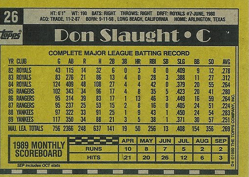 1990 Topps : #26-Don Slaught