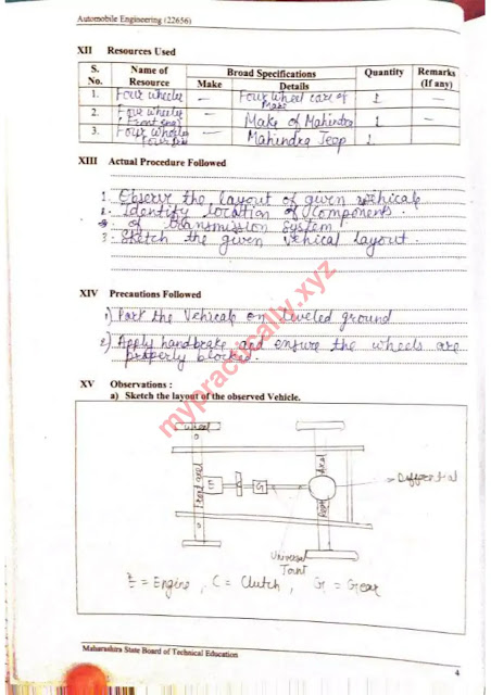 22656 Automobile Engineering Solved Lab Manual Answers | Msbte Lab ...
