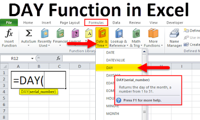 DAY FORMULA FUNCTION IN MICROSOFT EXCEL – Ohayo Tricks