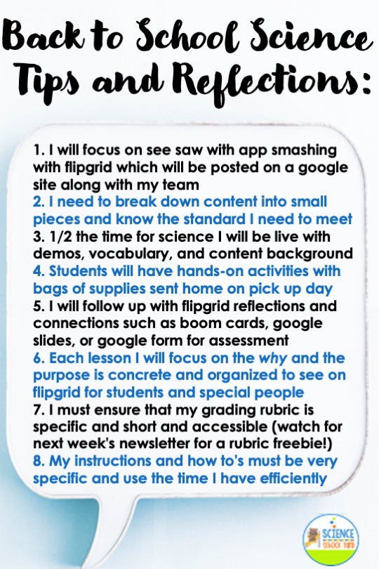 Virtual Science Tips for Back to School - The Science School Yard