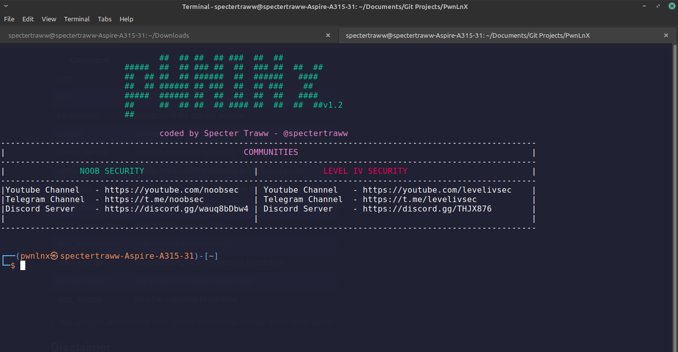 PwnLnX - An Advanced Multi-Threaded, Multi-Client Python Reverse Shell ...