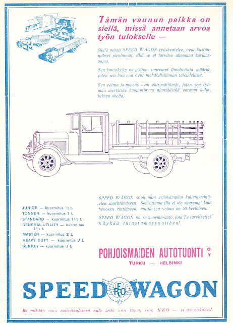 Vanhoja mainoksia: Kuorma-autoja 1928