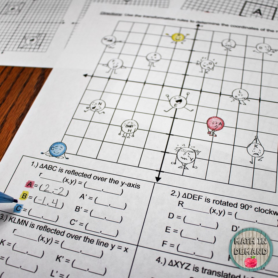 Math in Demand: Transformations Activity (Capture the Dots) Reflections ...
