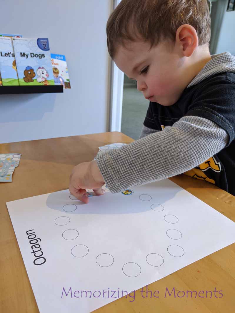 Memorizing the Moments: Tot School Octagon Activities