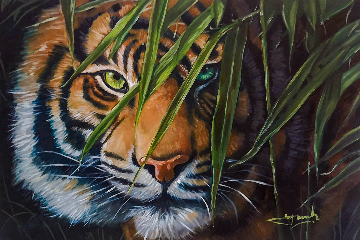 'I'm Watching You!' - Tiger Painting ~ Welcome to Neshart!