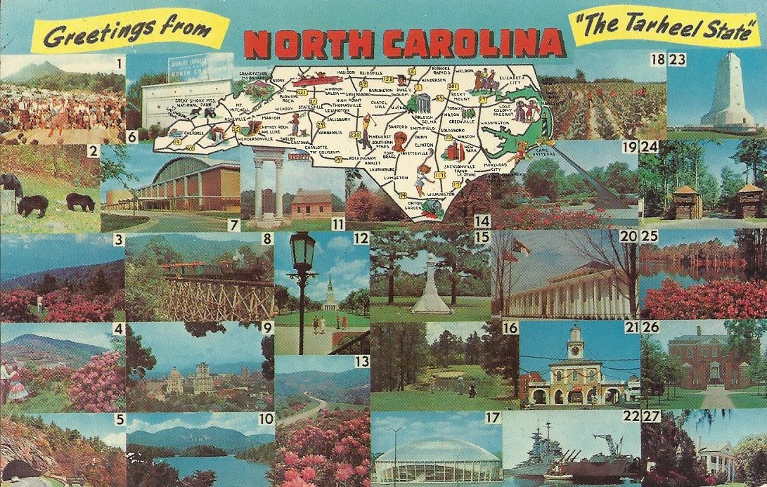 Vintage Travel Postcards: North Carolina