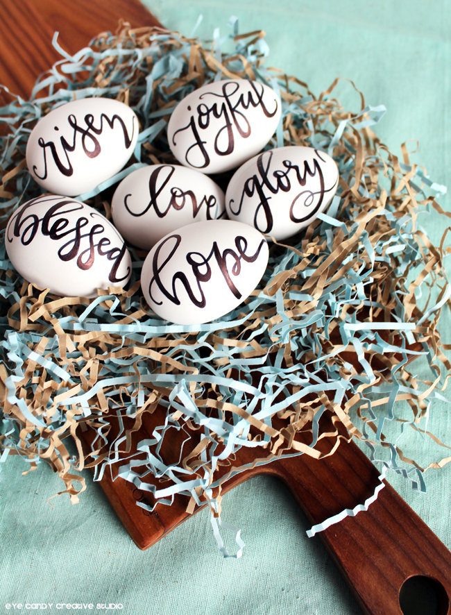 Eye Candy Creative Studio: LETTERING :: Farmhouse Easter Eggs