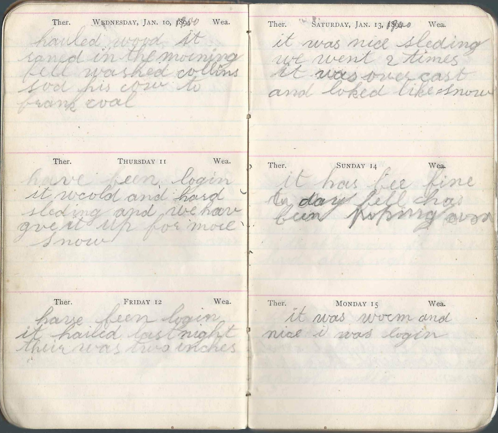 Heirlooms Reunited: January Entries in the 1900 Diary of John Foss ...