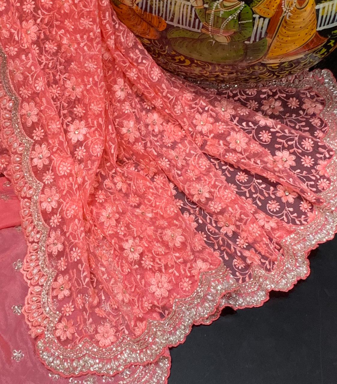 Chickenkari work sarees