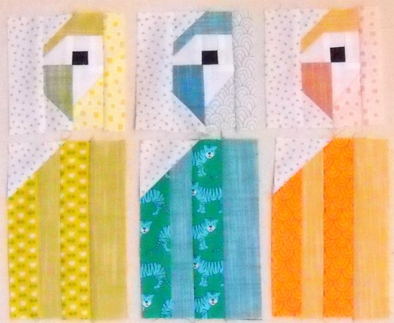 Curlicue Creations: Macaws Quilt ~ A Work in Progress