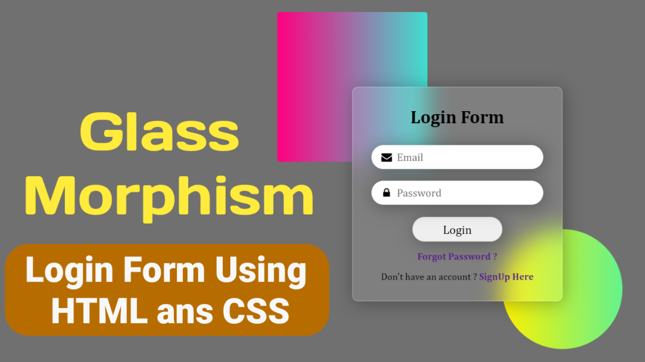 Glassmorphism Login Form Using Html And Css Coding Power