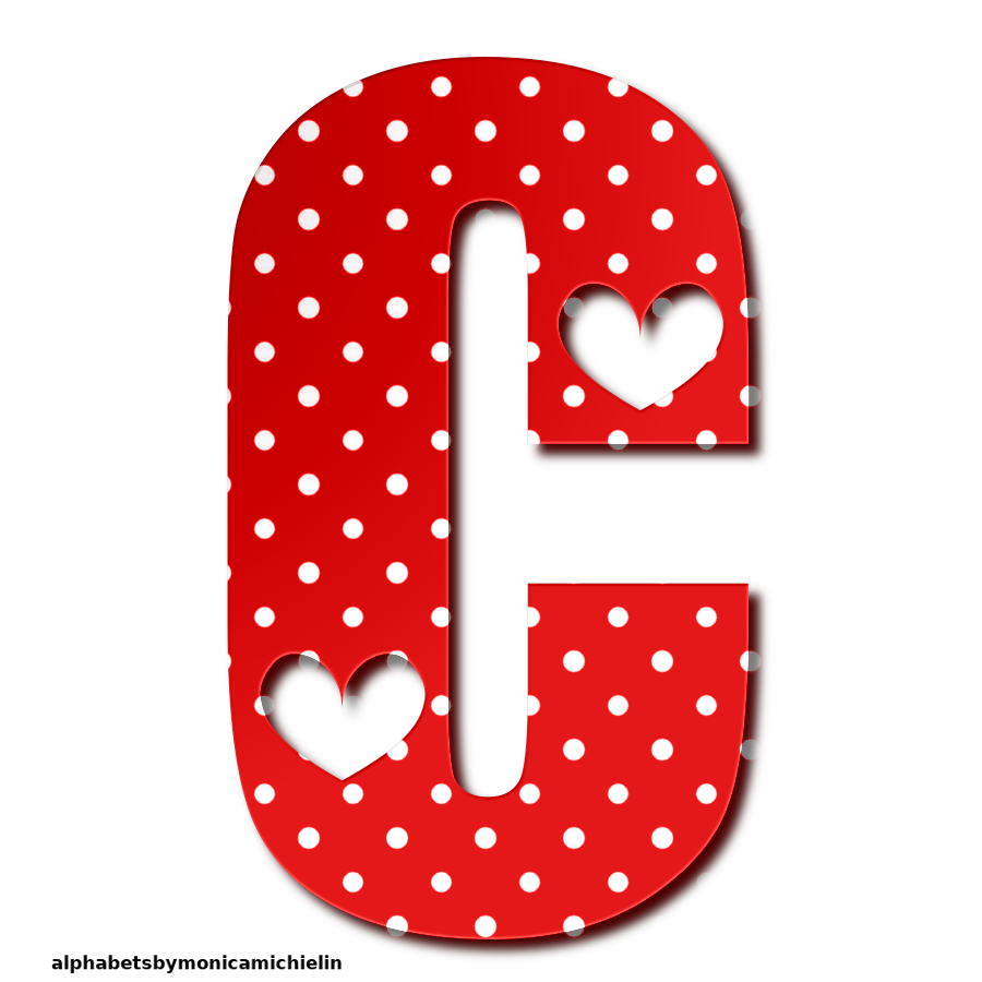 M. Michielin Alphabets: RED WHITE POLKA DOTS ALPHABET AND ICONS PNG