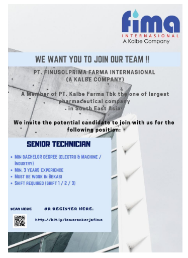 Informasi Lowongan Kerja PT Kalbe Farma Tbk GROUP (FIMA Internasional ...