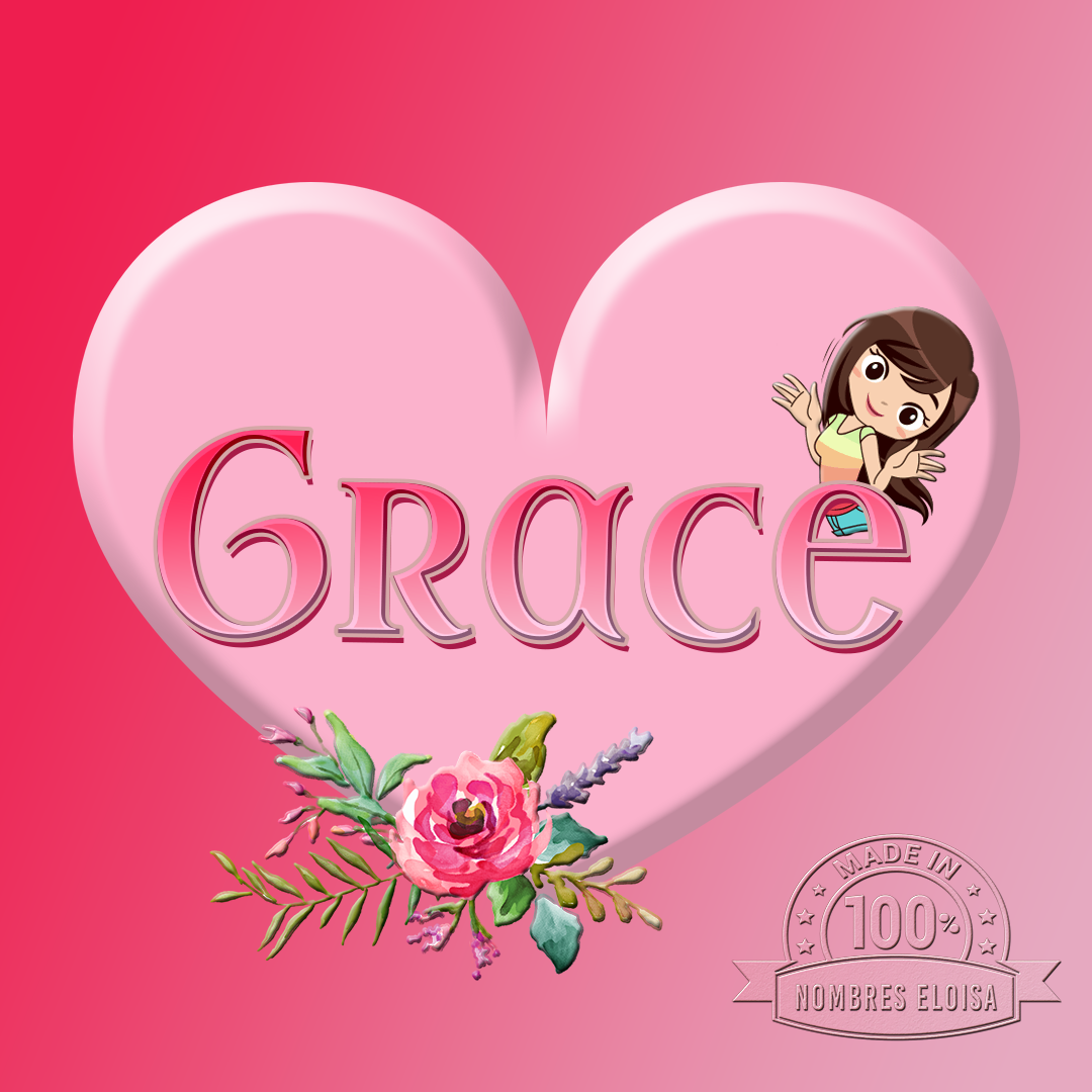 Corazón rosa con nombre