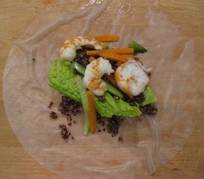 Prawn and Quinoa Rice Paper Rolls