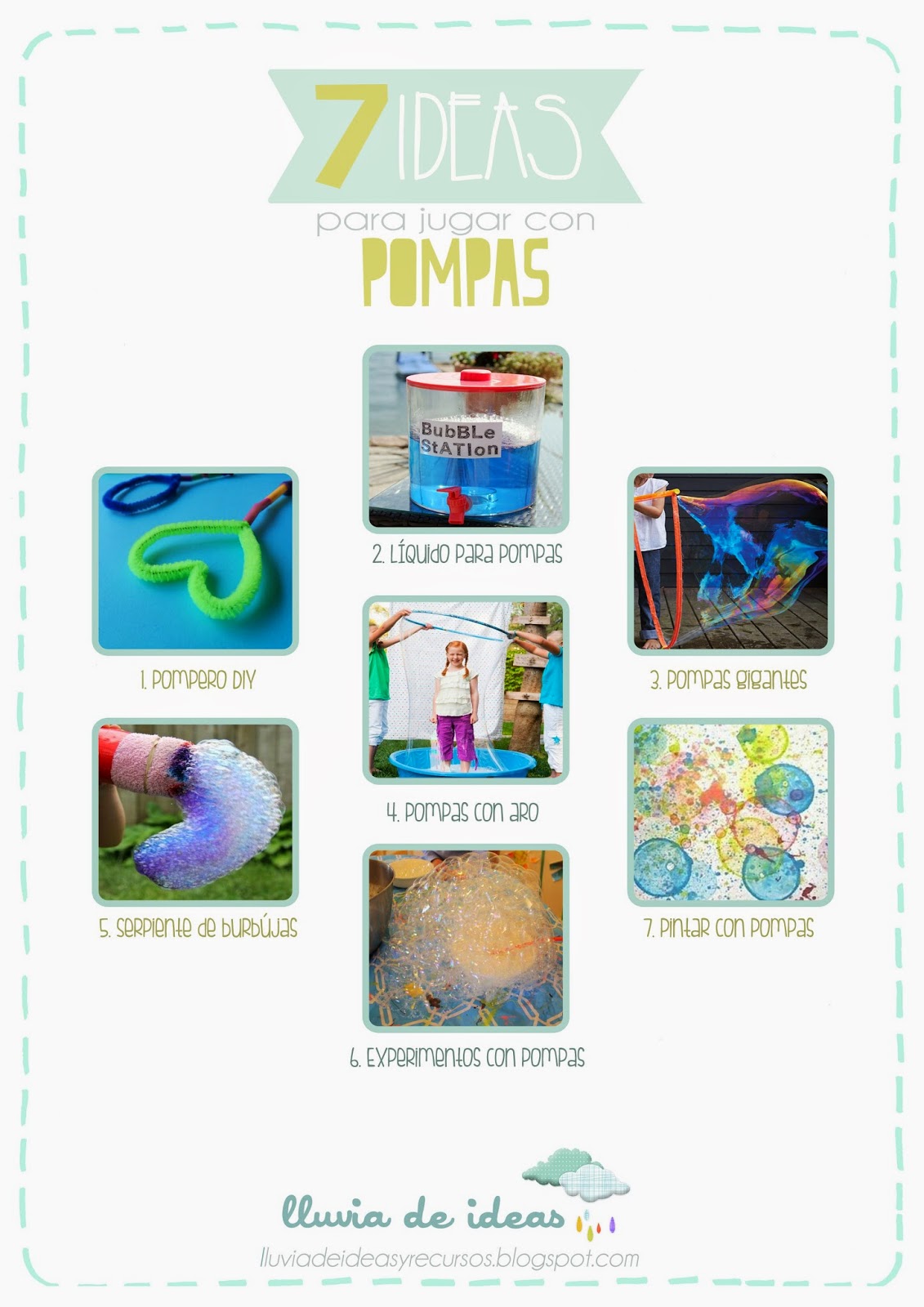 Recursos: Ideas para jugar con pompas de jabón - LLUVIA DE IDEAS