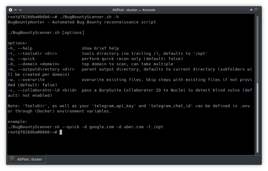 BugBountyScanner - A Bash Script And Docker Image For Bug Bounty Reconnaissance