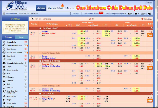 Cara Membaca Odds Dalam Judi Bola
