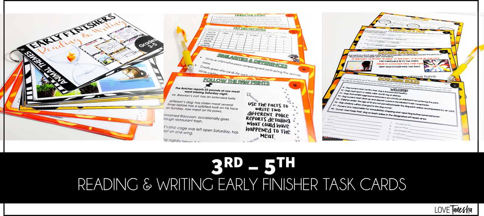 ELA Early Finisher Task Cards – Tanesha B Forman