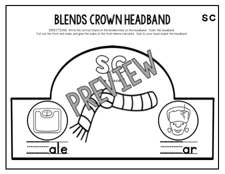 Emily Jane Creates: CROWN HEADBANDS-Alphabet, Blends, Digraphs, Magic e ...