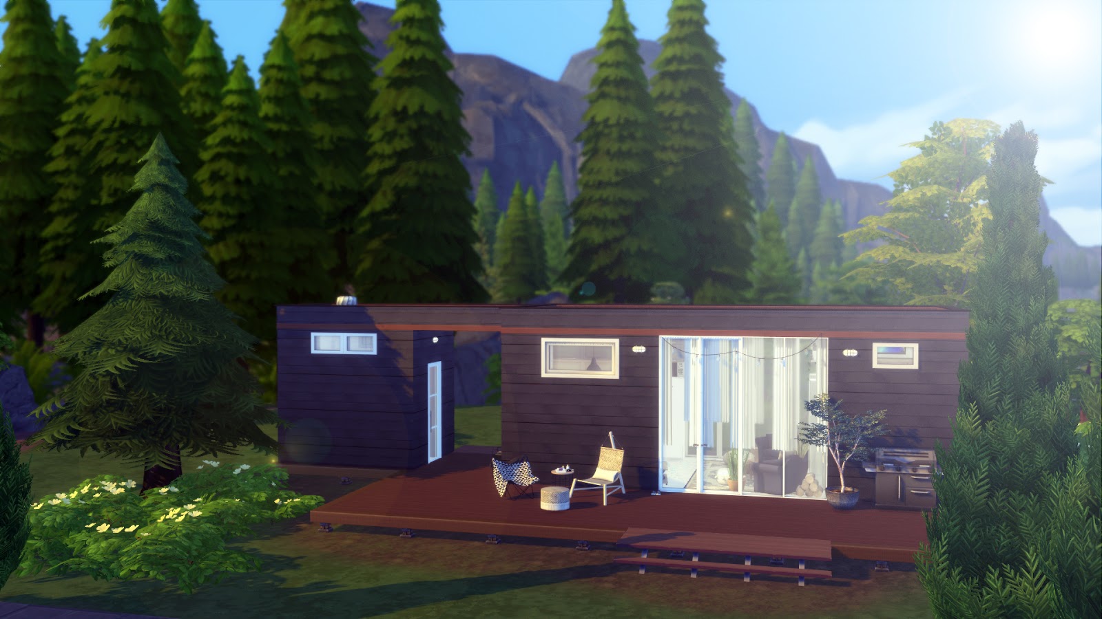 SIMS 4 - MODERN FOREST TINY HOUSE DL + CC - Bárbara Sims