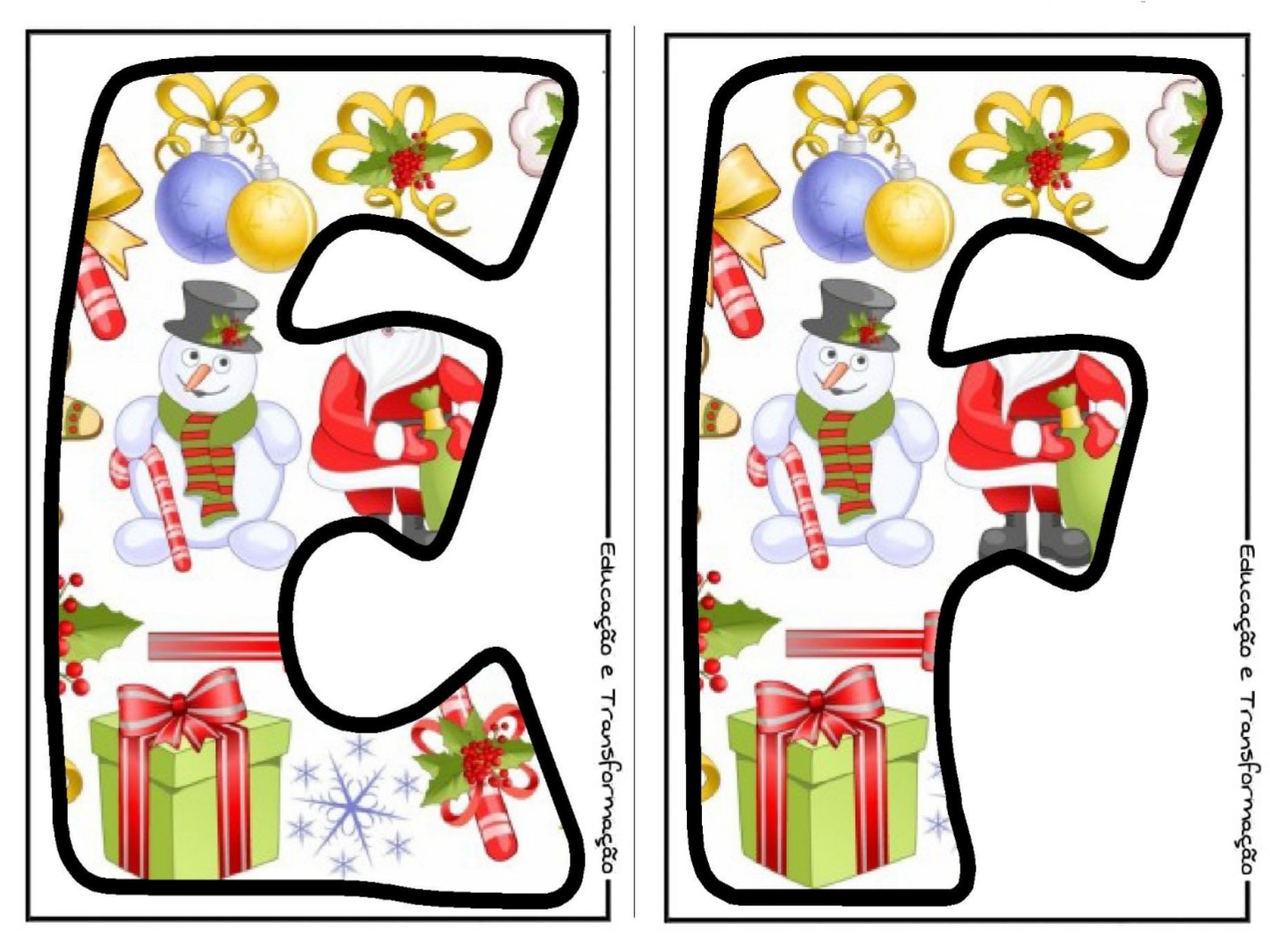 Natal: letras decoradas Letras personalizadas com a temática natalina ...