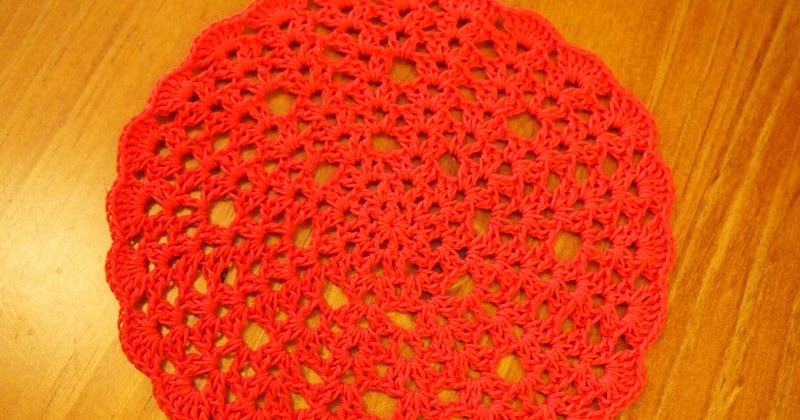 Flushed with Rosy Colour: Red 10 Round Doily