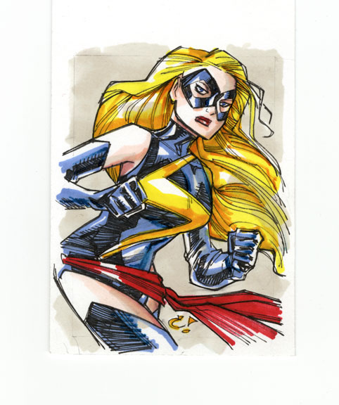 bliggity-'bloggity-bloo: miss marvel sketch card