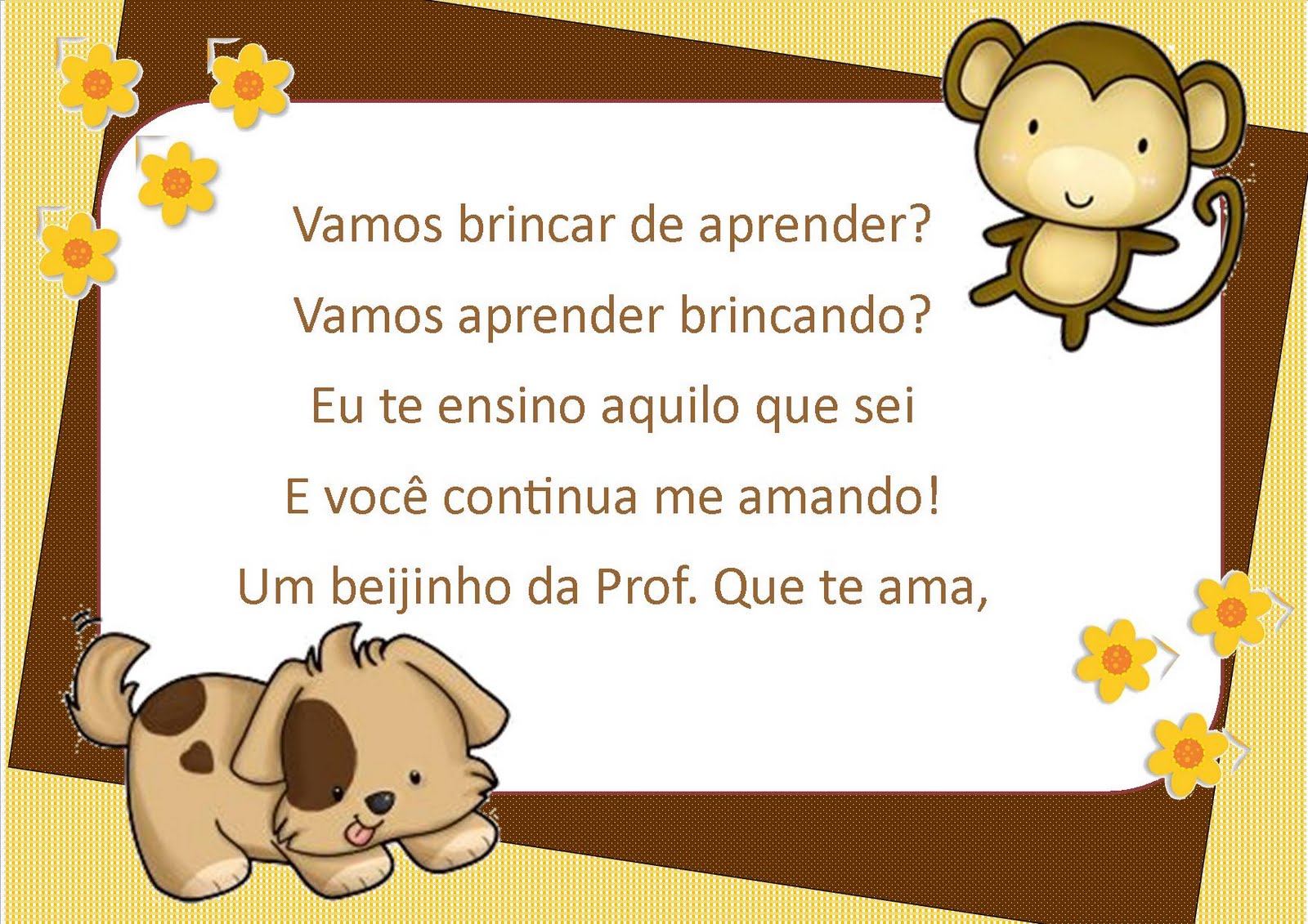 Educando com amor!!!: Recadinhos para as crianças