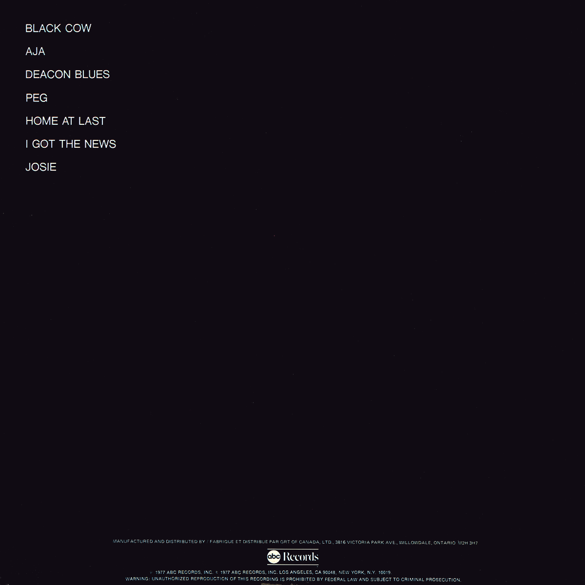 Classic Rock Covers Database: Steely Dan - Aja (1977)