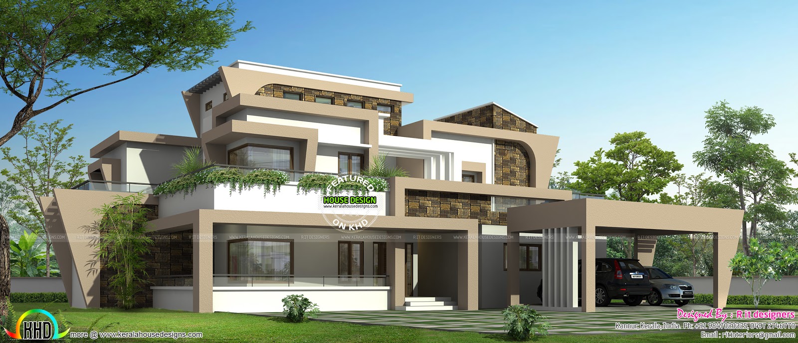 Unique modern home design in Kerala - Kerala Home Design and Floor ...