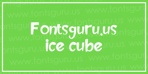 Ice Cube English Font Free Download