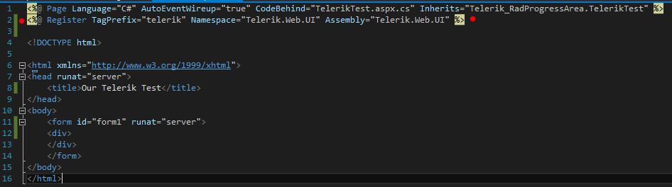Using Telerik RadProgressArea