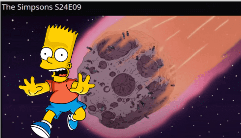 Les Simpsons font allusion à l'impact d'un astéroïde le 24 septembre
