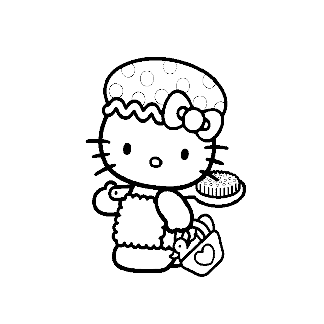 Kumpulan Mewarnai Gambar Hello Kitty - Mahir Warnai Gambar
