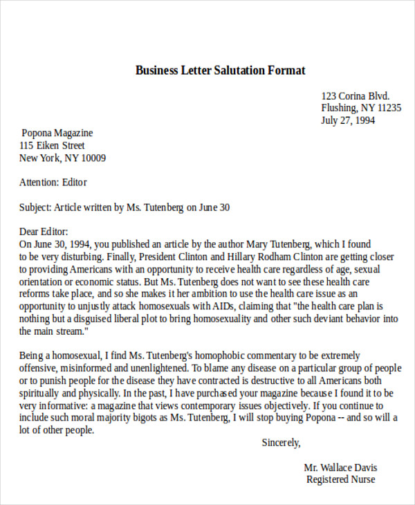 Business Letter Salutation Thankyou Letter business-letter-salutation-thankyou-letter