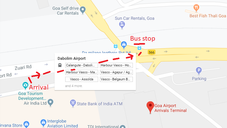 Bus to city from Goa Airport-Public Transport Options - The Airline Blog