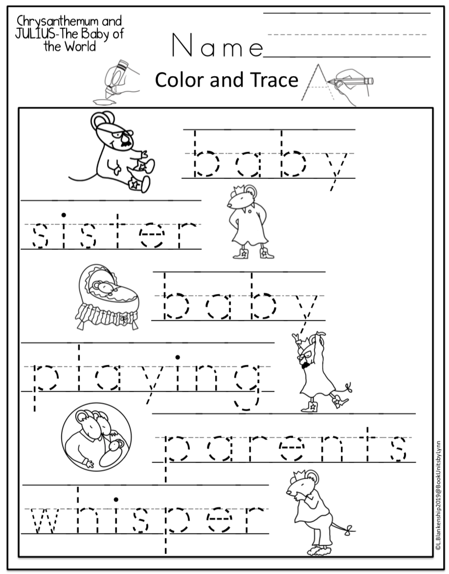 CHRYSANTHEMUM & JULIUS-BABY OF THE WORLD WRITE THE ROOM ~ Book Units by ...