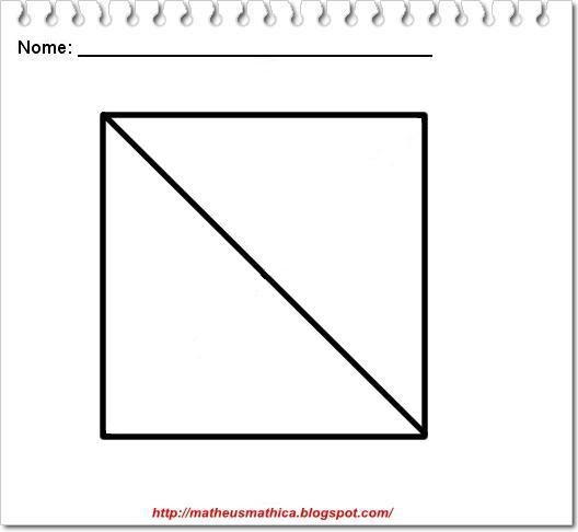 MatheusMáthica: Quadrado com uma diagonal