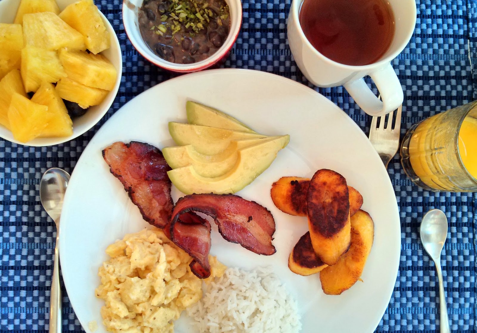Costa Rican Tico Breakfast with Westie's Black Beans