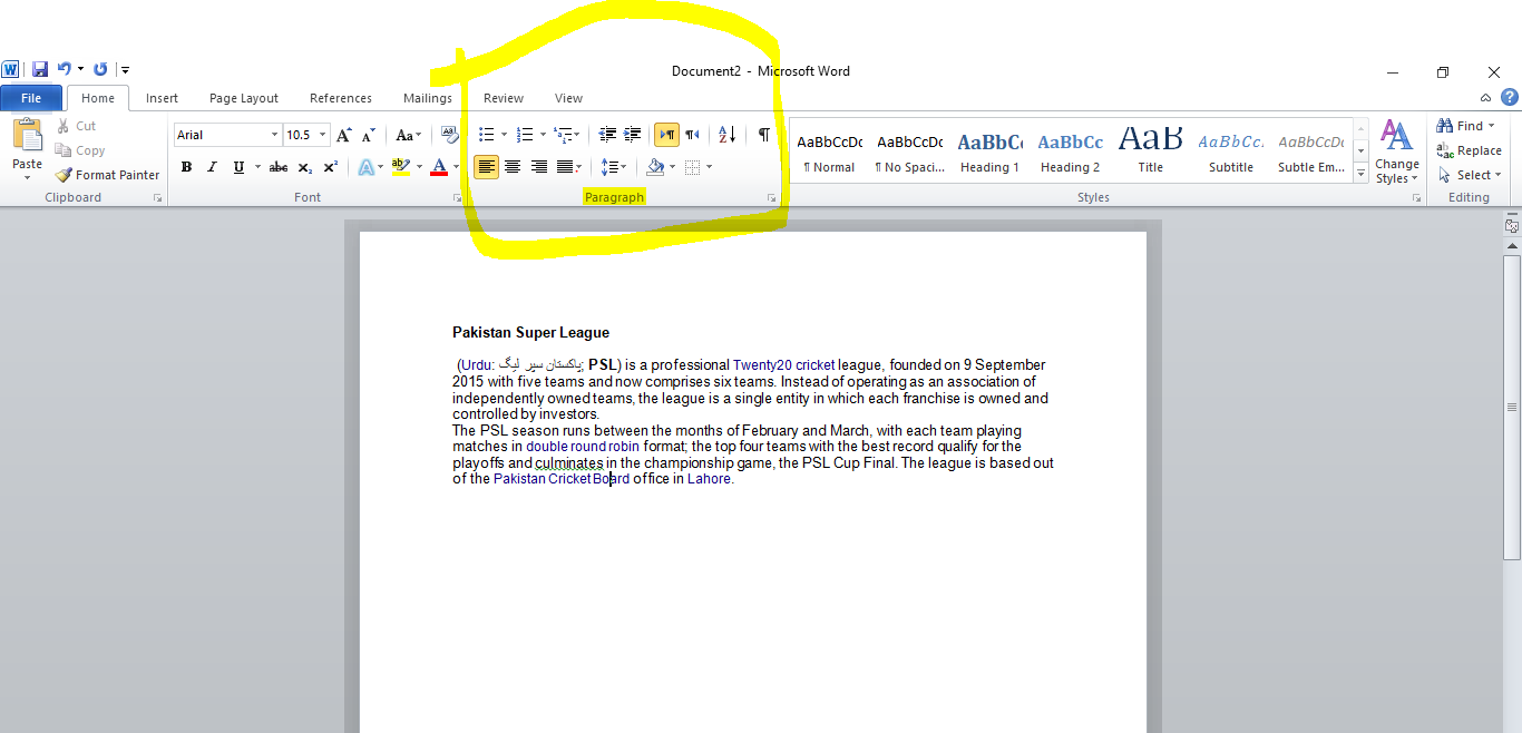 How To Write Text In Microsoft Office 2010 & How text Setting in MS ...