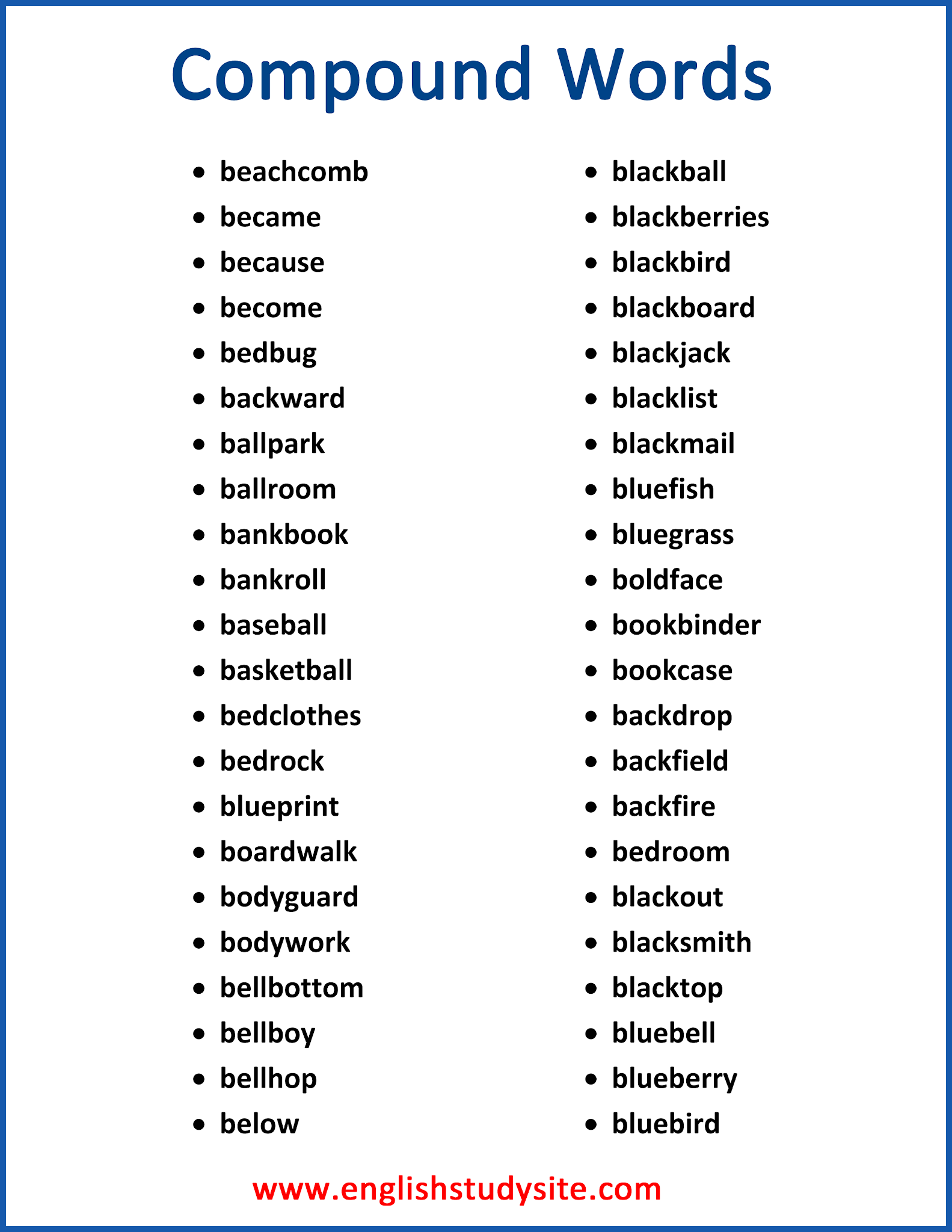 Examples of Compound Words (100+)