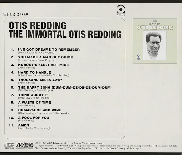 Classic Rock Covers Database: Otis Redding - The Immortal Otis Redding (1968)